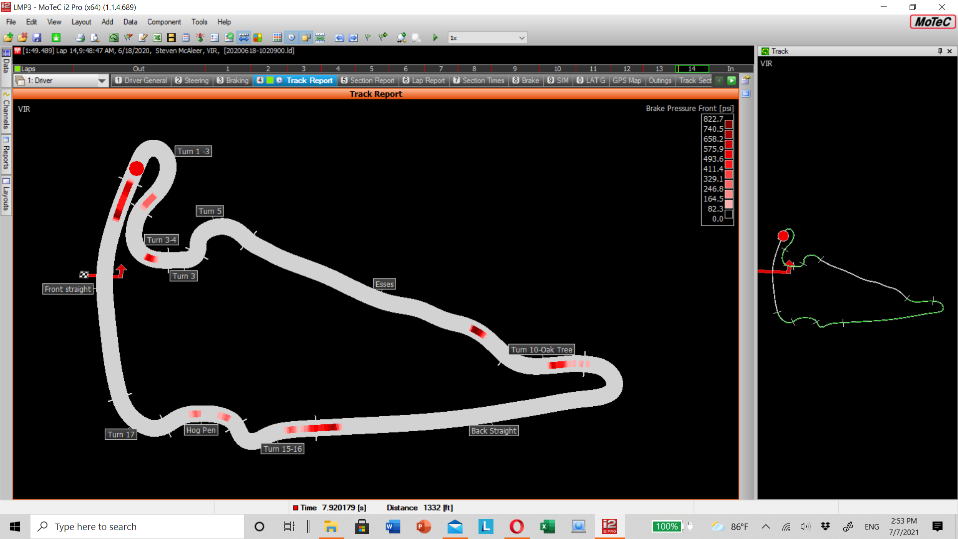 Trackside Engineer Live Data Analysis - 057 Motorsports & Consulting