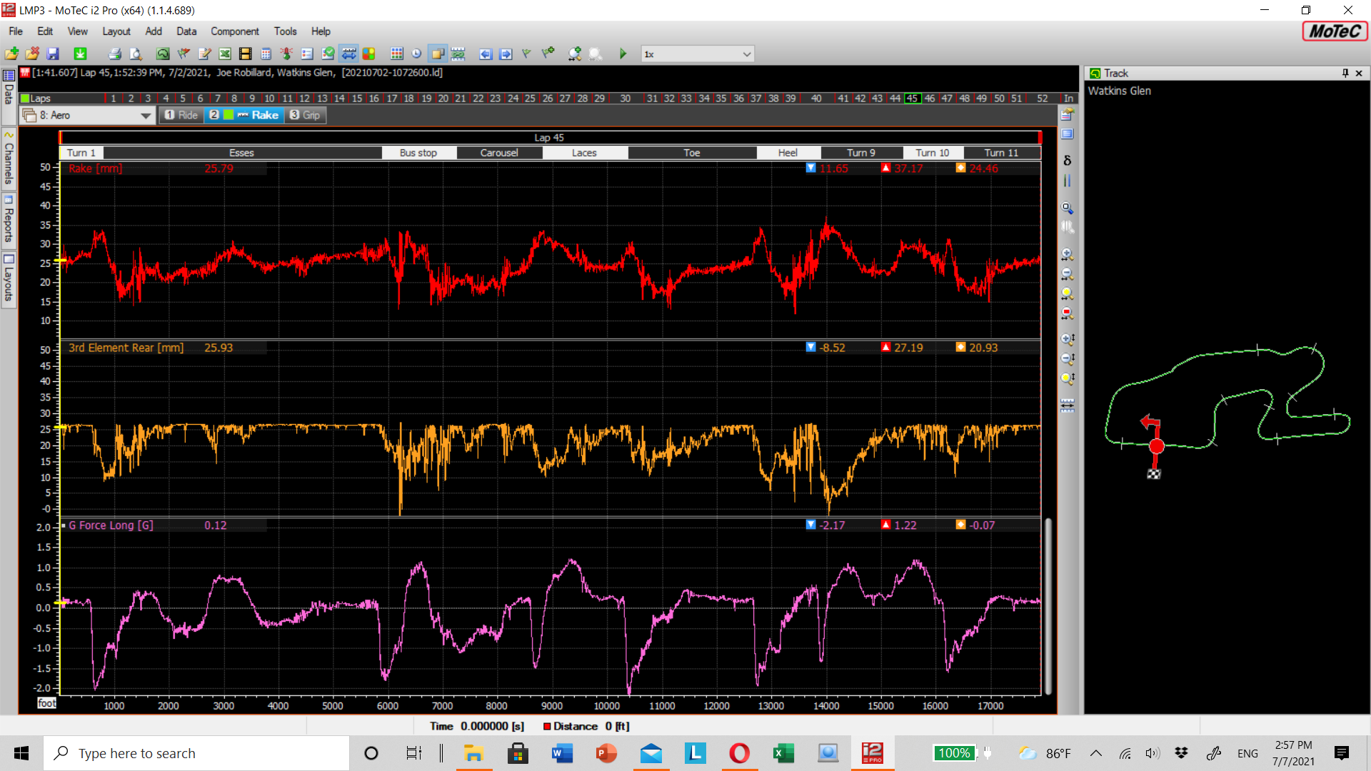 Trackside Engineer Data Analysis - 057 Motorsports & Consulting
